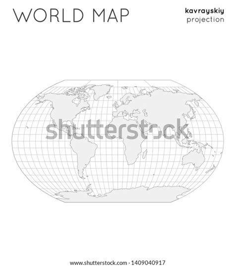 World Map Globe Kavrayskiy Vii Projection Stock Vector Royalty Free 1409040917 Shutterstock