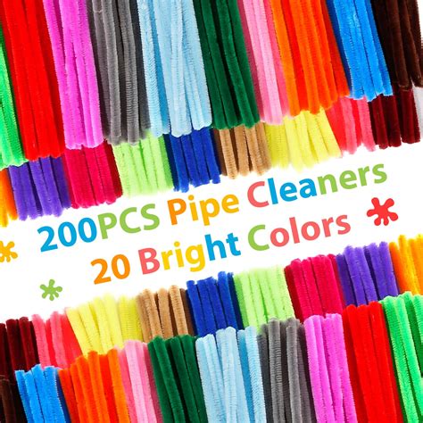 Caydo 200 Pieces Extra Thick Pipe Cleaners Craft