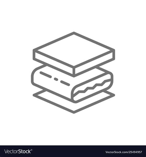 Scheme Thermal Insulation Multilayer Material Vector Image