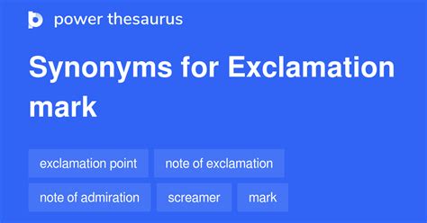 Exclamation Mark Synonyms 69 Similar Words And Phrases