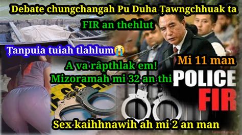 FIR an thehlut ta Pu Duha Țawngchhuak ta Sex kaihhnawih ah mi man Țanpuia tuiah tlahlum