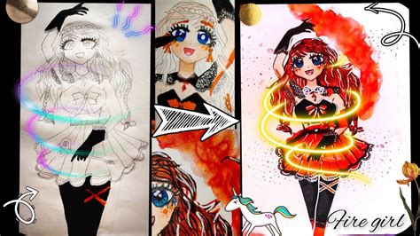 Fire Girl Drawing