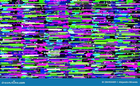 No Video Signal Old Analog Television Screen Damage Error Or Interference In The Video Signal