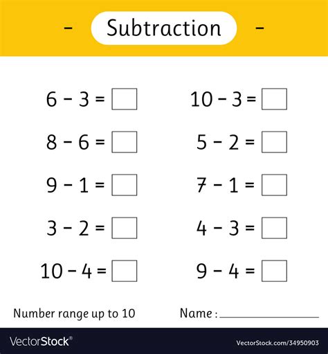 Subtraction To 10 Worksheets Fun And Educational Activities For Early