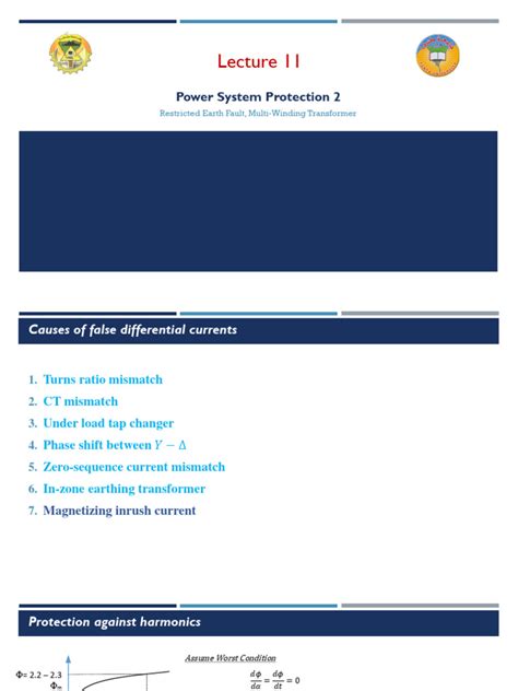 Protection Lec 11 Modified Pdf Transformer Inductor