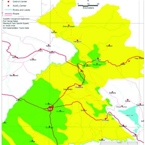 The Spatial Distribution Of Suitable Land For Agriculture In Erbil