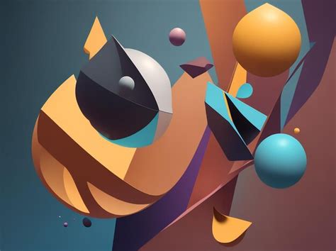 Premium Photo Abstract Floating Shapes A Visual Exploration