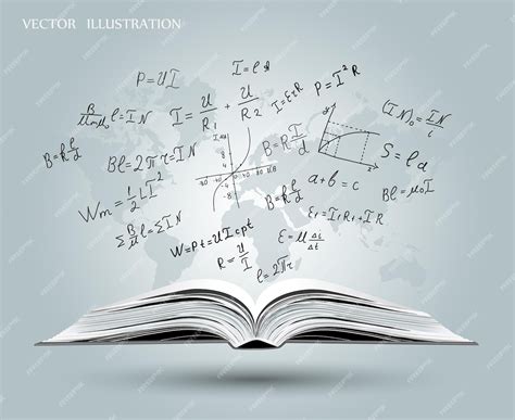 Premium Vector Mathematical Formulas And Graphs On The Open Book