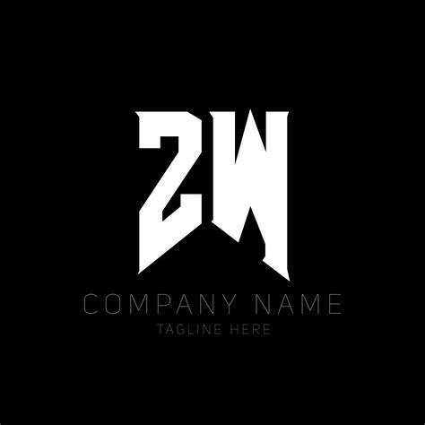 Diseño Del Logotipo De La Letra Zw Letras Iniciales Del Icono Del