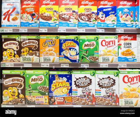 Kuala Lumpur Malaysia December 22 2017 Boxes Of Breakfast Cereals