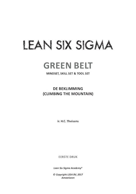 PDF Lean Six Sigma Lean Kaizen Theory Of Constraints TOC