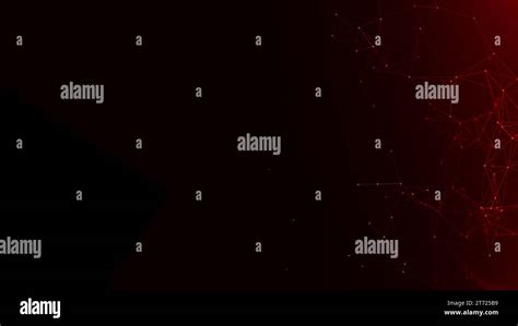 Abstract Red Plexus Digital Abstract Background With Cybernetic Particles Concept Of Connection