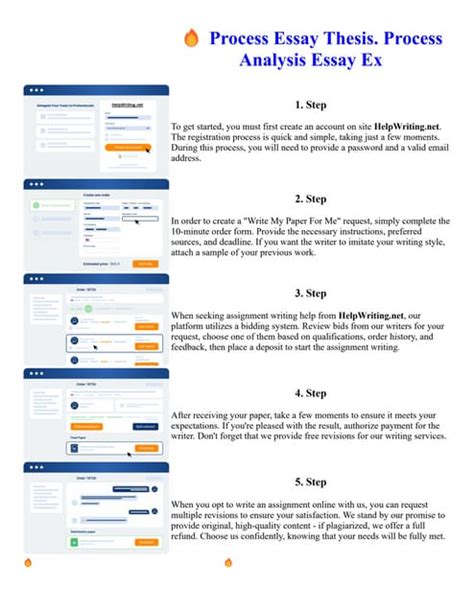 Process Essay Thesis Process Analysis Essay Ex Pdf