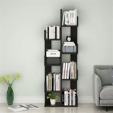Knight Geometric Shape Bookshelf Black Paktameer
