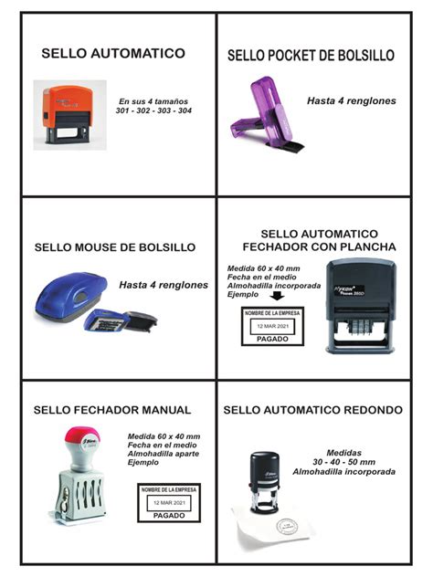 Tipos Y Ejemplos De Sellos Profesionales Pdf