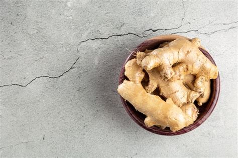 Premium Photo Organic Fresh Ginger Root On The Table