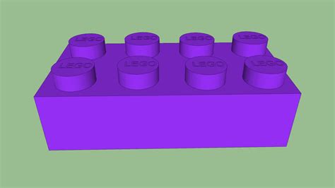 Lego Rectangle Violet 3d Warehouse