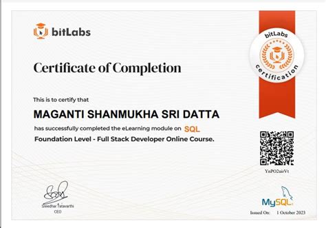 maganti shanmukha sri datta on linkedin bitlabs sql mysql database