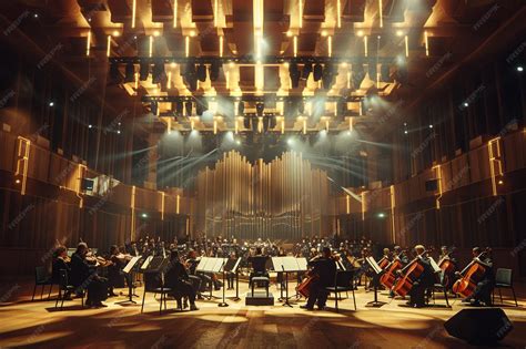 Premium Photo A Stage With A Concert Hall And A Orchestra In The