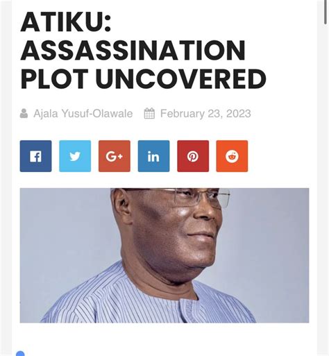 Photo Atiku Political Assassination Uncovered Politics Nigeria