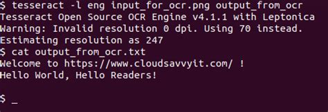 how to convert images to text on the linux command line with ocr