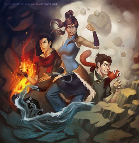 Lok Mako Korra And Bolin By Silverteahouse On Deviantart