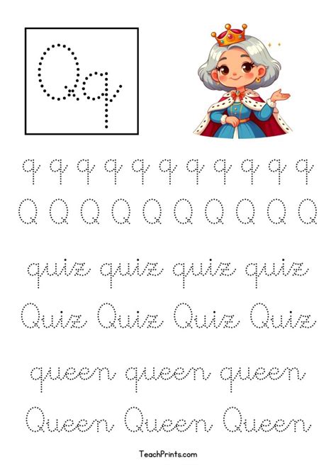 8 Cursive Q Tracing Worksheets Free Printables Teach Prints