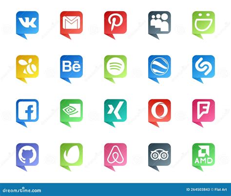 20 Social Media Speech Bubble Style Logo Like Github Opera Behance
