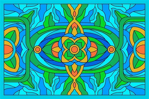 Free Vector Hand Drawn Stained Glass Background