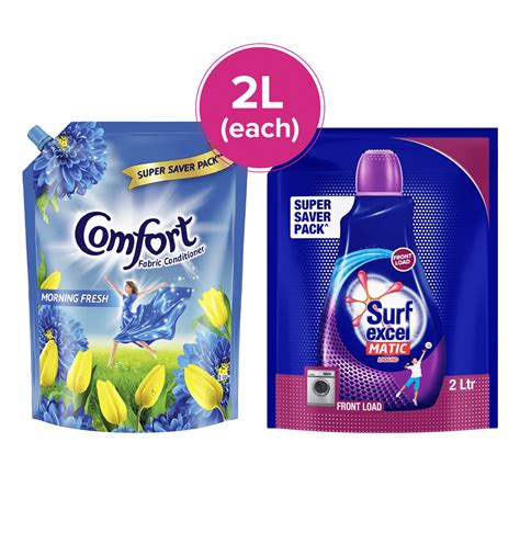 Buy Comfort Surf Excel Matic Liquid Front Load Pouch And Morning Fresh