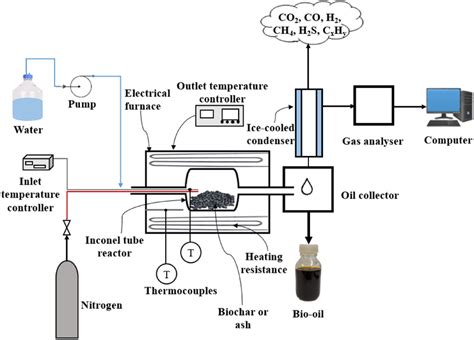 Experimental Configuration Of The Reactor Used For Pyrolysis And Steam
