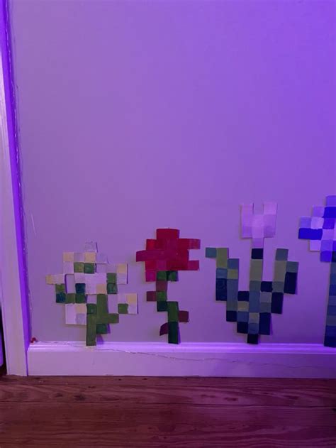 Minecraft Flowers In 2021 Minecraft Room Decor Minecraft Room Cute