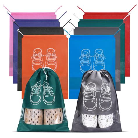 여행용 휴대용 신발 가방 8팩 173x126 대형 신발 보관 정리함 드로