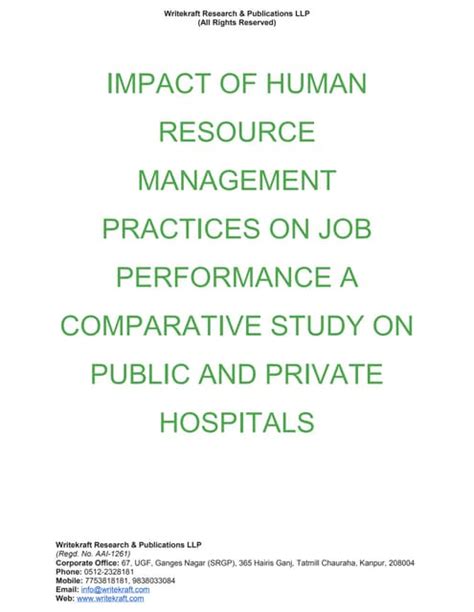 Human Resource Management Practices And Employees Satisfaction Docx1111111 Docx