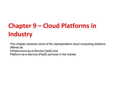 VTU 6th Sem Elective CSE Module 5 Cloud Computing PPT
