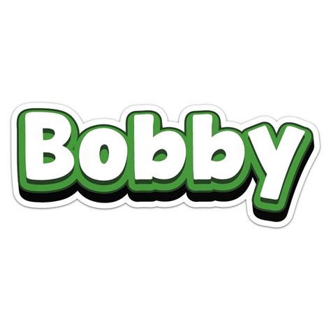 Bobby Name Sticker Car Bumper Decal Etsy