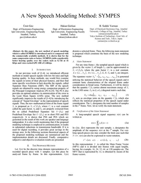 Pdf A New Speech Modeling Method Sympes