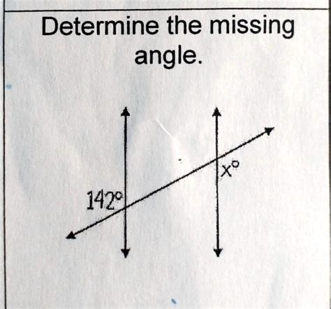 SOLVED Determine The Missing Angle Determine The Missing Angle