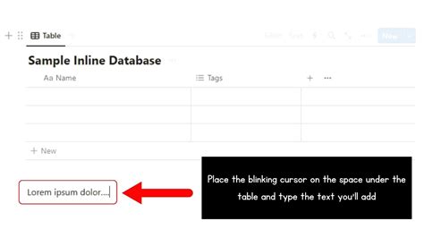 Add Text Under A Table In Notion Quick Steps