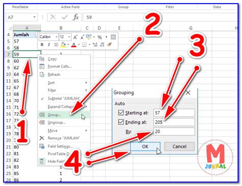 Cara Membuat Histogram Menggunakan Pivot Table Excel M Jurnal