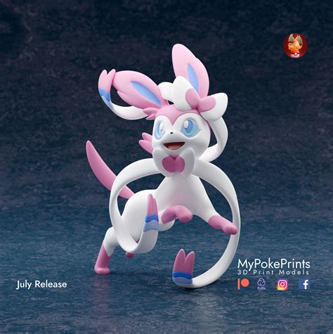Sylveon 2 Poses Pre Supported Eeveelution Pokemon 3d Model 3d Printable Cgtrader