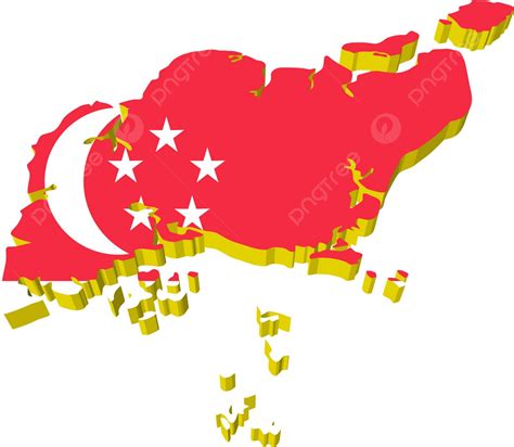 Vectores 3d Mapa De Singapur Signo Vector Independencia Vector PNG