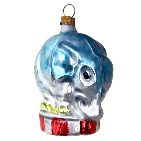 Circus Elephant Blown Glass Ornament ~ Germany ~ 2 12 Tall