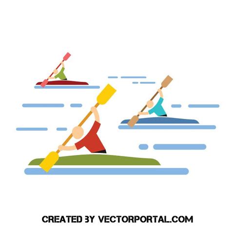 Canoeing Illustration Royalty Free Stock Vector Images