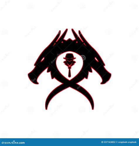 Twin Dragon Icon Illustration Hacking Logo Icon Illustration Stock Illustration Illustration