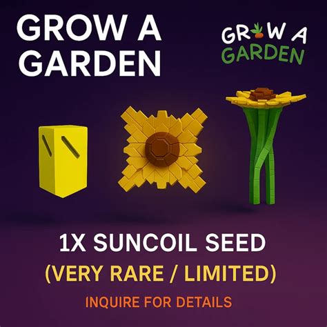 🌱 Roblox Grow A Garden 🌟 Suncoil Seed 🚀 Prompt Quick Delivery ⚡ 39