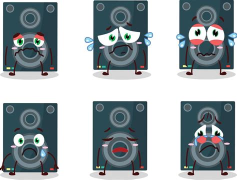 Loudspeaker Cartoon With Character With Sad Expression 21599135 Vector