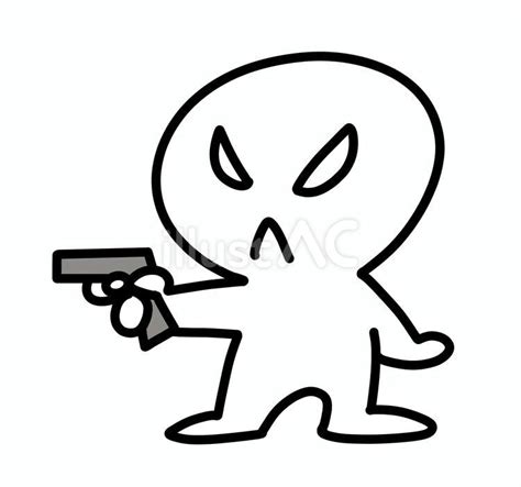 鋭い目つきで銃を構える人イラスト No 25799627｜無料イラスト・フリー素材なら「イラストac」