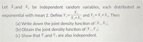 Solved Let X And X Be Independent Random Variables Each Chegg Com
