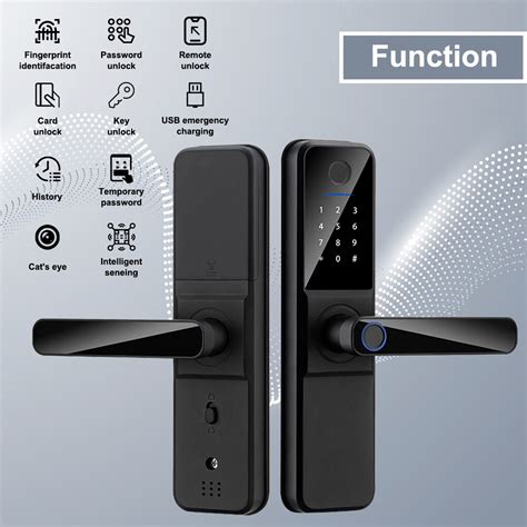 Tuya Wifi Or Ttlock Bluetooth App Fingerprint Smart Door Lock With Cat Eye